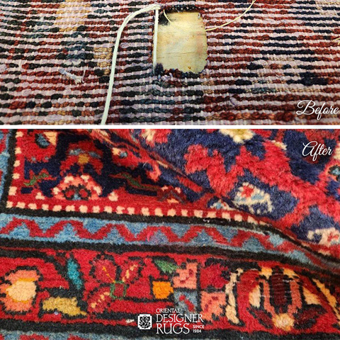 Rug Repair and Restoration - Rug Re-weaving at Oriental Designer Rugs ...